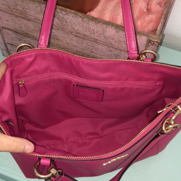 Coach | Bags | Coach Leather Tote Pink | Poshmark